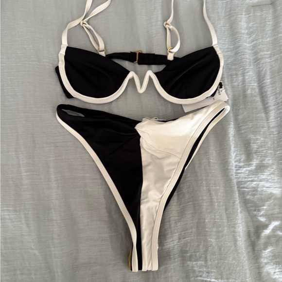 l*space | Swim | Lspace Nico Black And White Bikini Top Jada Bottoms ...